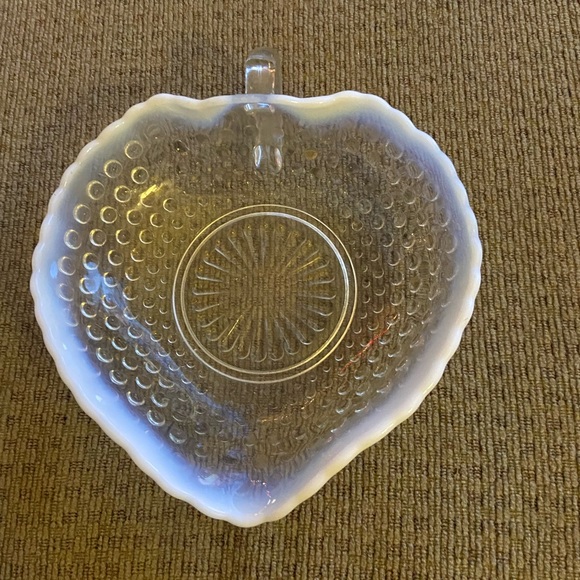Fenton | Accents | Vintage Fenton Hobnail Clear Glass Leaf Shaped Dish ...